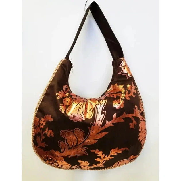 Ricki Designs Bag: Fabric Copper Foil Hobo – ESSE Purse Museum & Store
